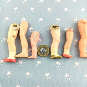 Doll Parts, Lot 6x Antique German Composition Doll Parts, Doll Legs ...
