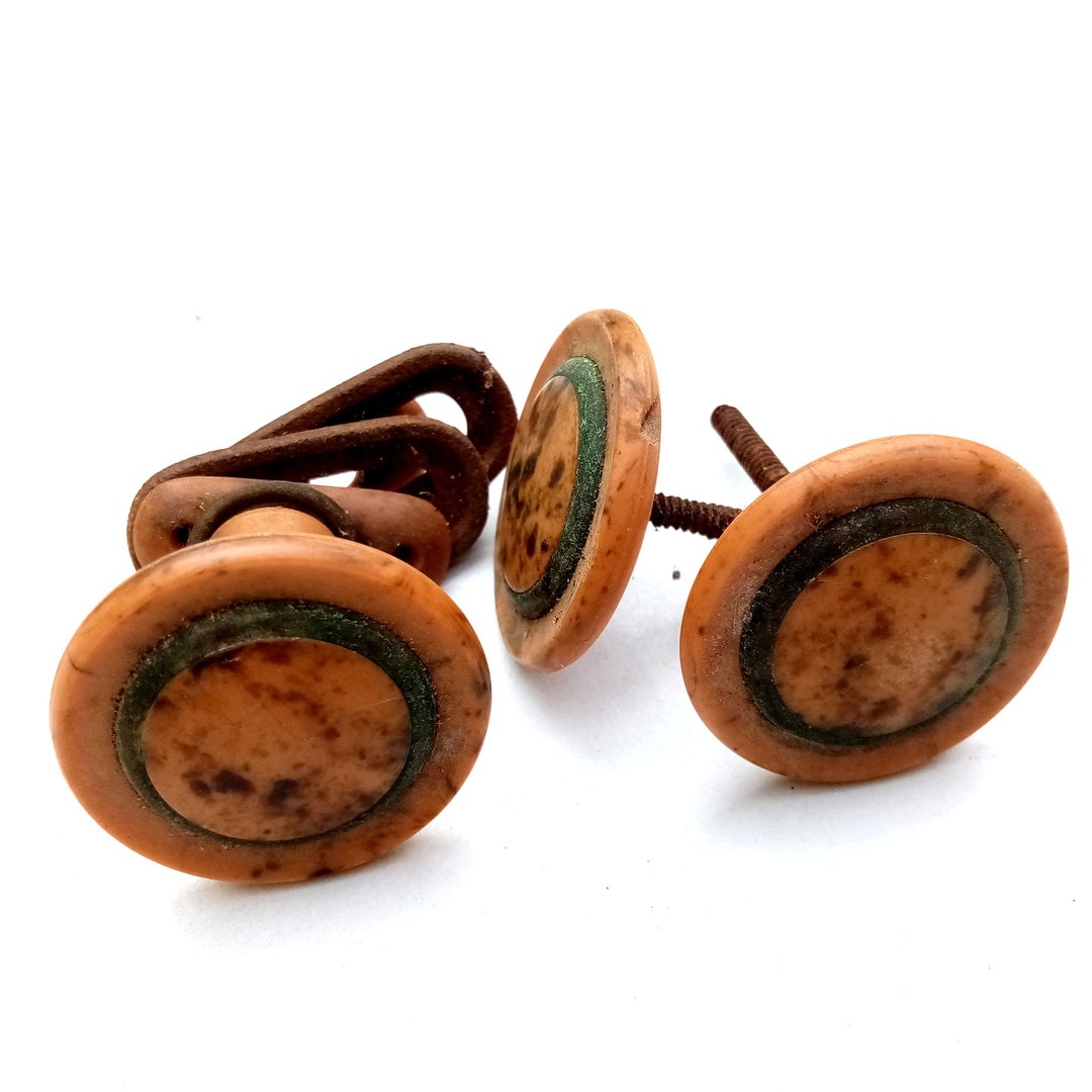 Vintage Set of 3 Bakelite Drawer Pull, Drawers Handles, Cabinet ...