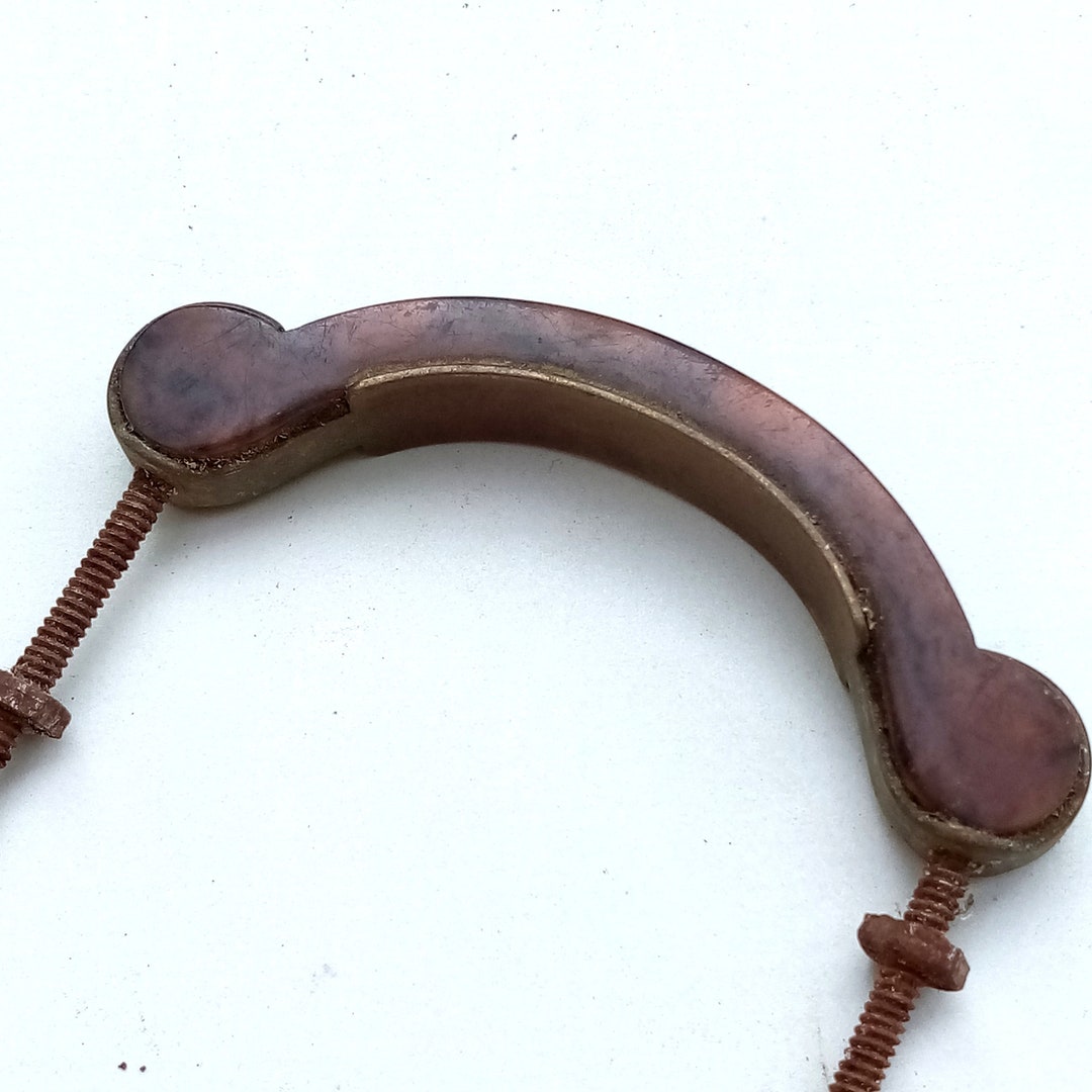 Vintage Brown Art Deco Bakelite Drawer Pull, Drawers Handle, Cabinet ...