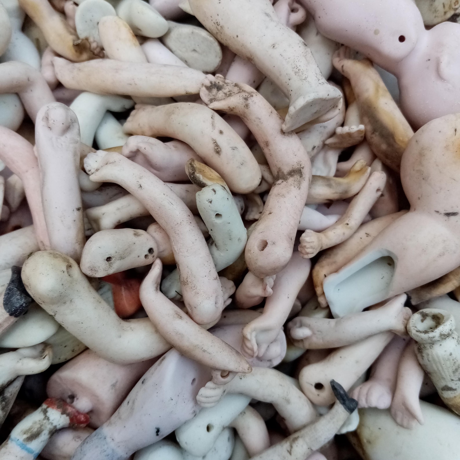 Doll Parts, Lot Antique German Porcelain Doll Parts, Doll Legs,arms ...