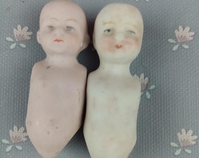Excavated Doll Bodies, Antique Porcelain Dolls, 2x Dollhouse Dolls ...