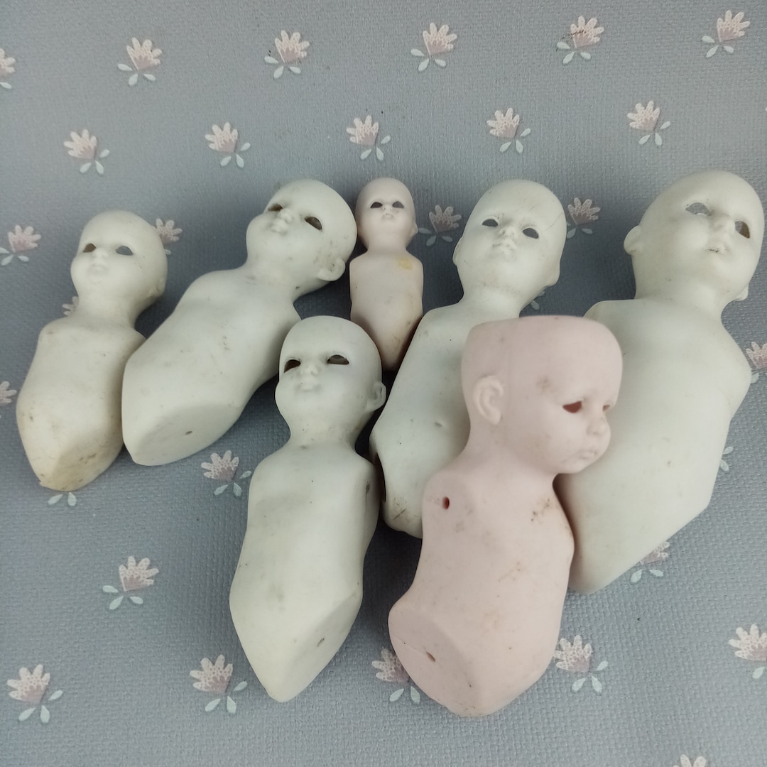 Excavated Antique Dolls, German Porcelain Doll Torsos, Dollhouse Size ...