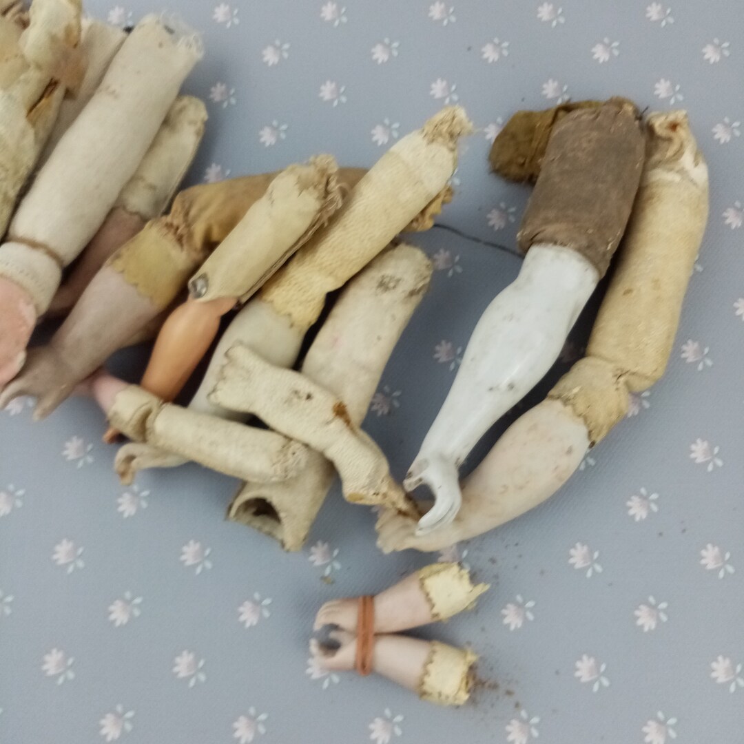 Antique Doll Arm, Parian - China Doll Part, Victorian Doll Leather Body ...