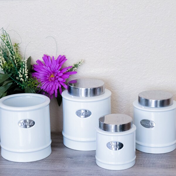 White Containers - Etsy