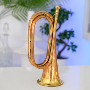 Vintage Horn Copper Brass Bugle Military Cavalry Army Military Command ...
