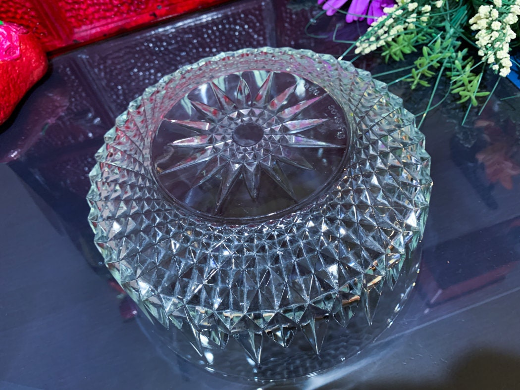 Crystal Vase Large Round Centerpiece Kitchen Dinning Table Party Snack ...