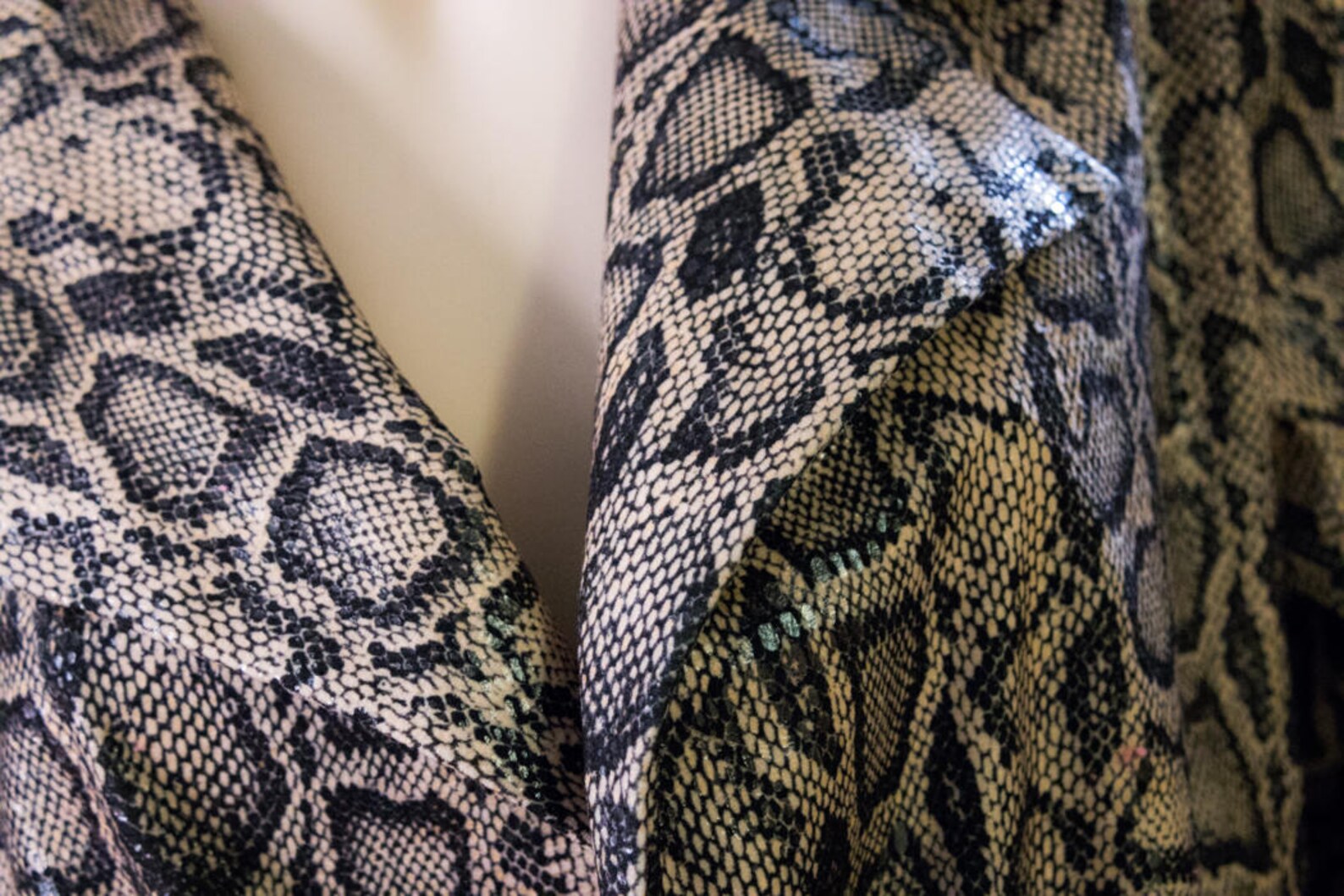 Snake Fabric Blazer Faux 80s Reptile Short Slouchy Coat Woman - Etsy