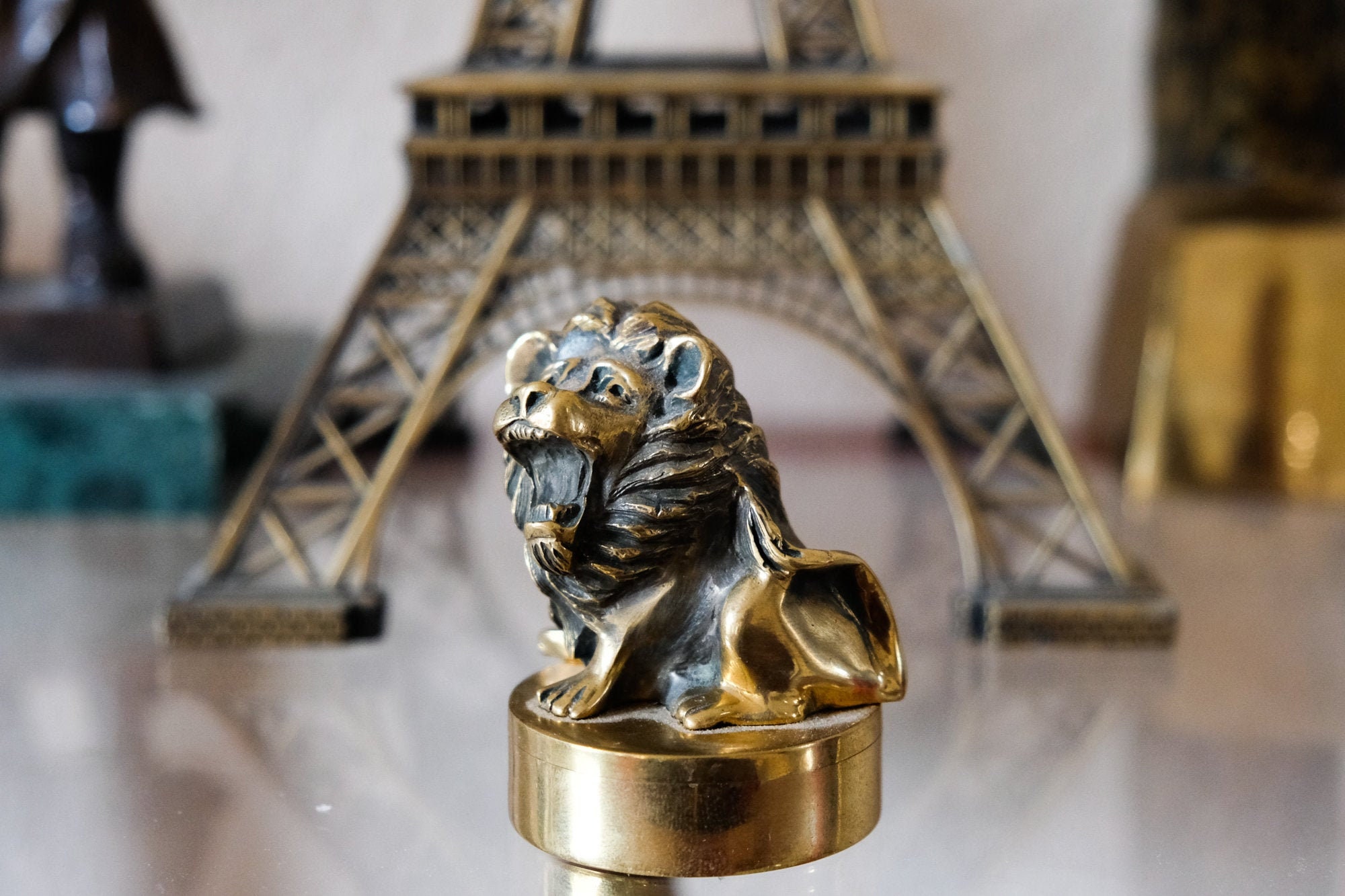 Custom Lion Stamp Figurine Solid Bronze Etched Details 3D - Etsy