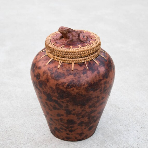 Vintage Pot Frog Lid Shelf Decor Handmade Tableware Storage | Etsy