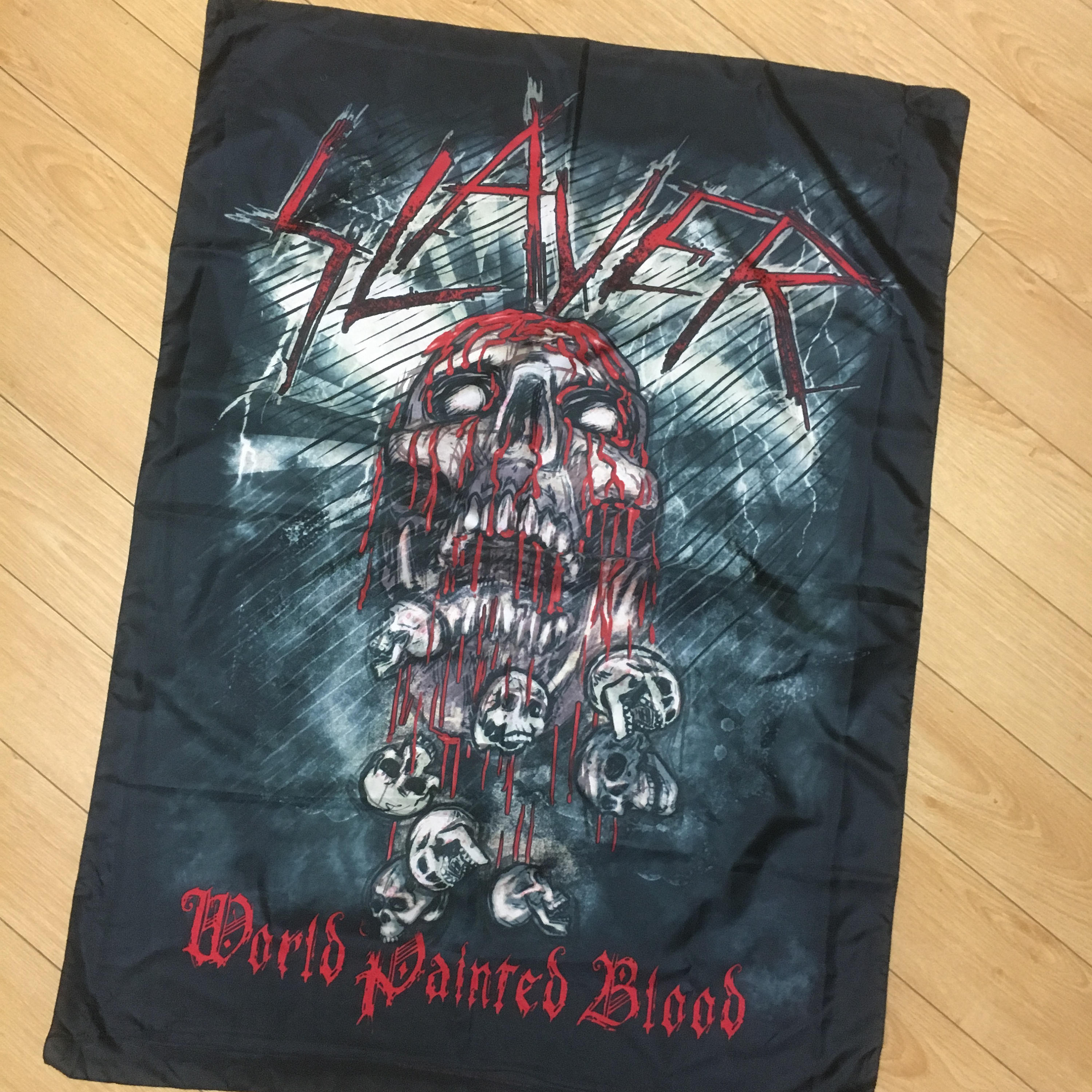 Pirate Skull Scarf Slayer World Painted Blood Large Gray Black - Etsy