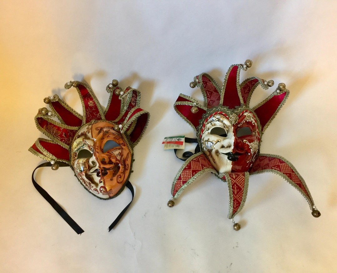 Venetian Mask Carnival Face Wall Hanging Large Pierrot Decor Theater ...