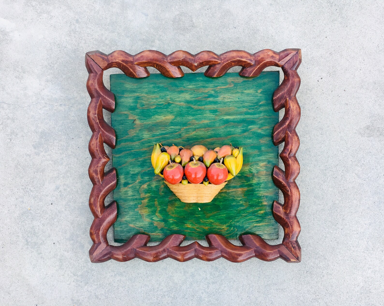 3D Wall Decor Solid Wood Fruit Display Handmade Hand Painted | Etsy