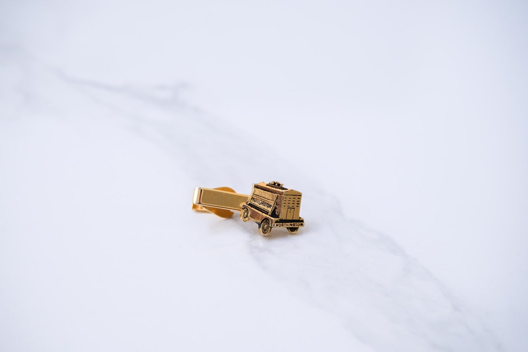 Tie Clip Gold Tone Vintage Monorotor Antique Car Lover Gift Men's ...
