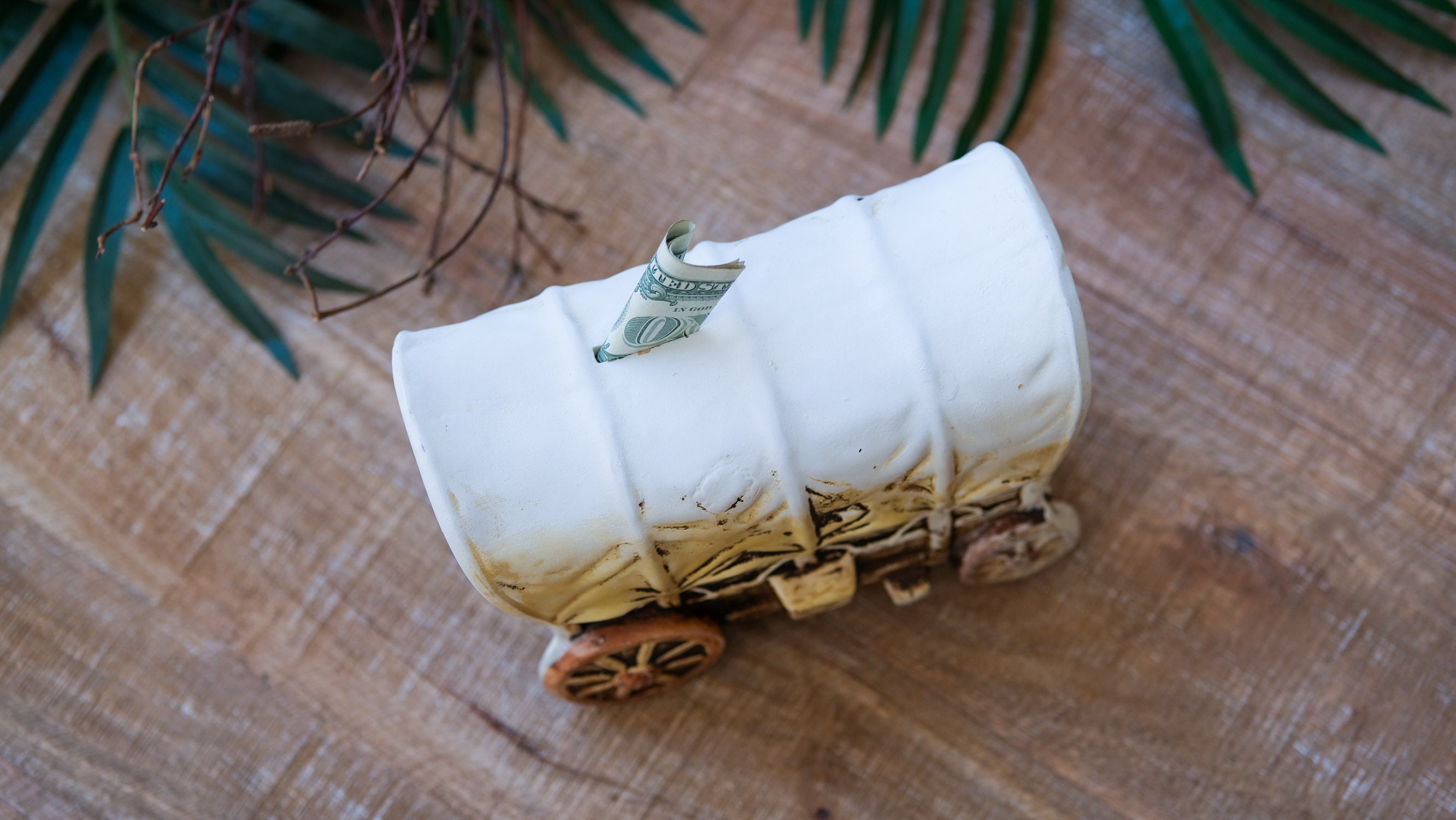 1990's Carriage Coin Bank Porcelain Handmade Money Saving Container ...