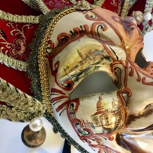 Venetian Mask Carnival Face Wall Hanging Large Pierrot Decor Theater ...