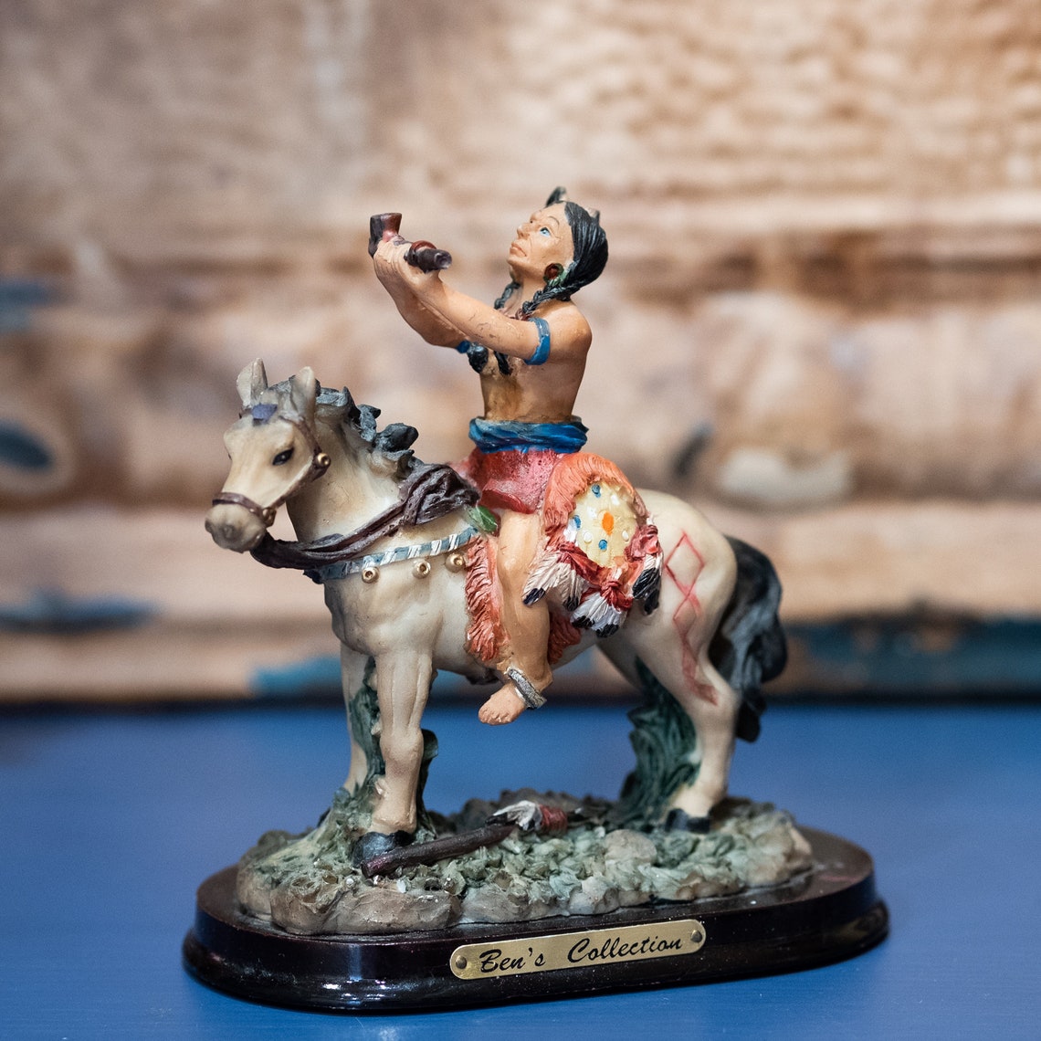 Native American Indian Man Action Statue Figurine Collector's Gift Home ...