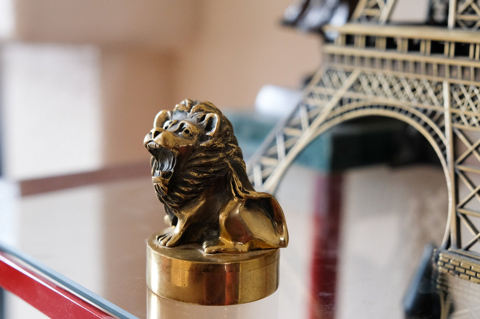 Custom Lion Stamp Figurine Solid Bronze Etched Details 3D - Etsy