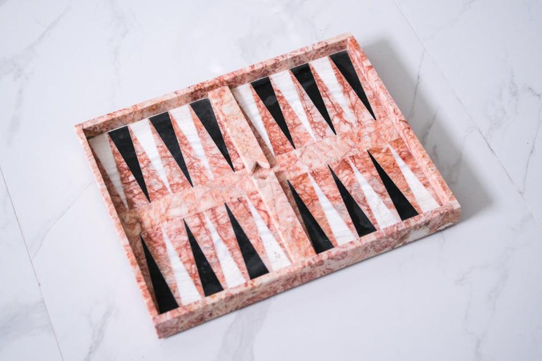 Italian Marble Backgammon Luxury Board for Collectors Heavy Board Table ...