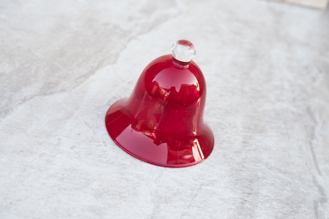 Glass Bell Red Spiritual Gift for Her Daughter Wedding Shelf Decor ...