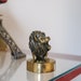 Custom Lion Stamp Figurine Solid Bronze Etched Details 3D Shelf Decor ...