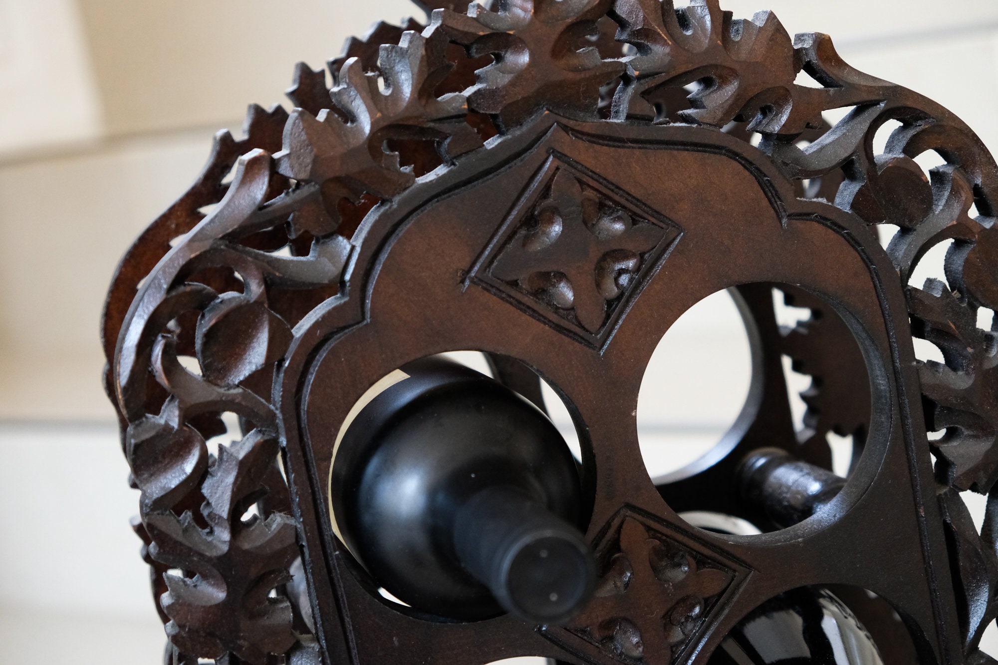 Large Wine Rack Wooden Vintage Solid Wood Housewarming Gift - Etsy