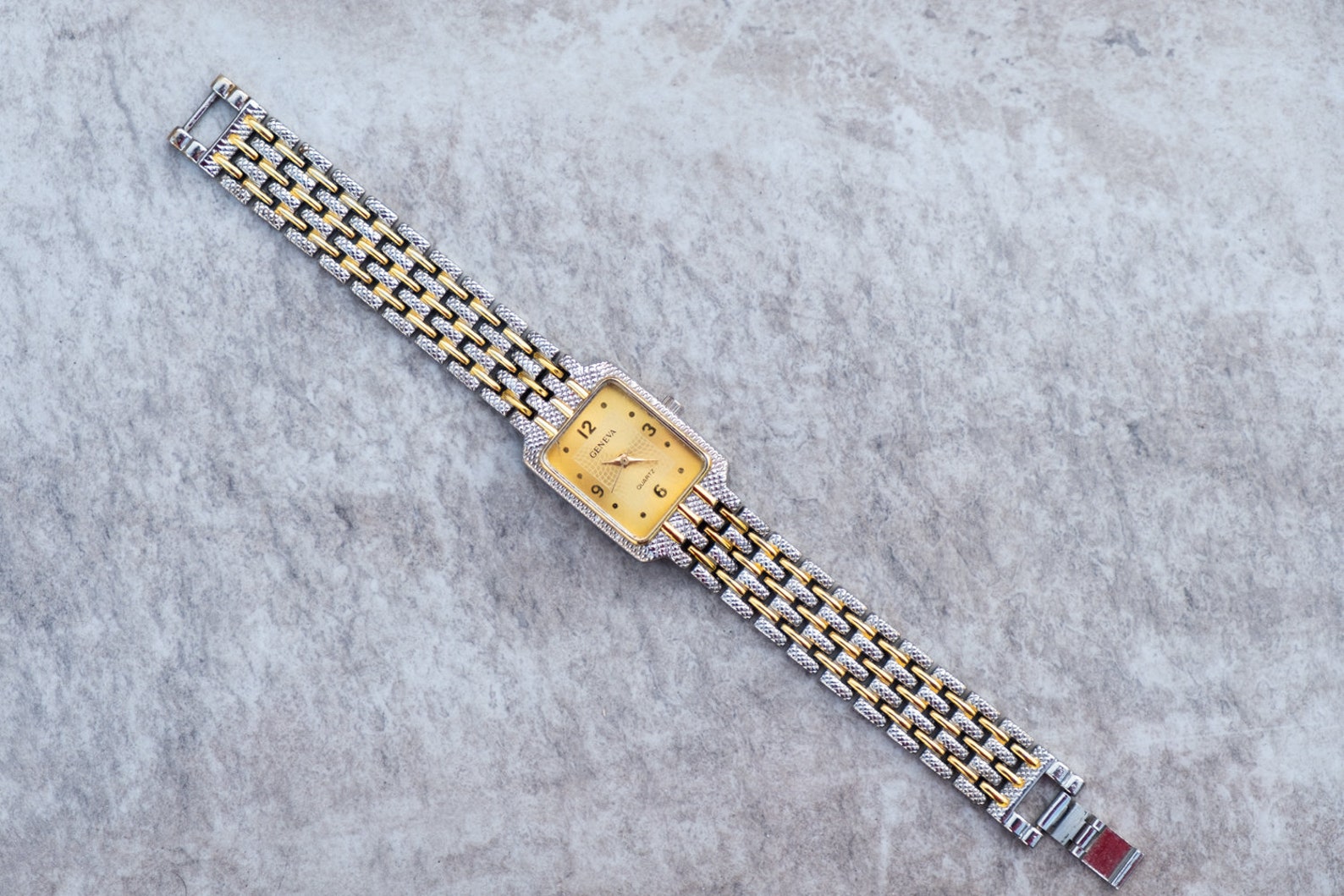 1980's Gold Plated Lady's Watch Vintage Linked Chain Band Women's ...