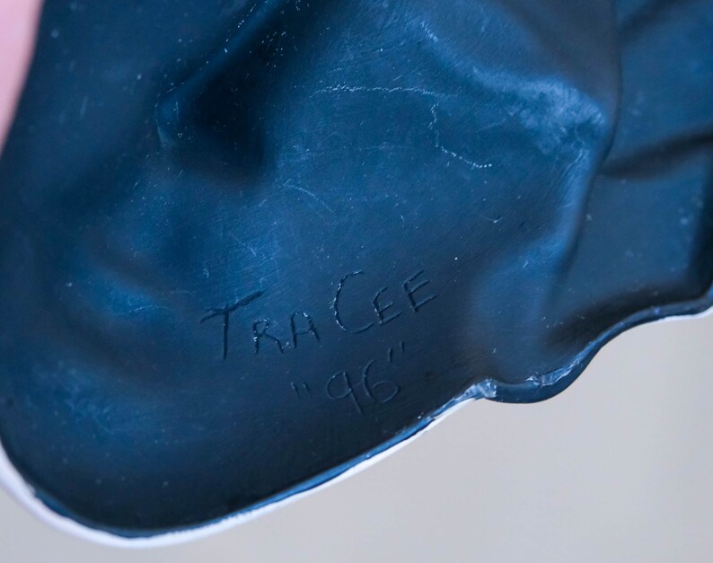 90's Signed Lady Mask Ceramic Authentic Carnival Face Wall | Etsy