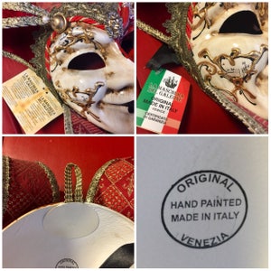 Venetian Mask Carnival Face Wall Hanging Large Pierrot Decor Theater ...