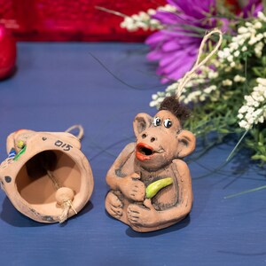 Monkey Bell Set of Male Female Couple Gift Ornament Tree Hanging ...