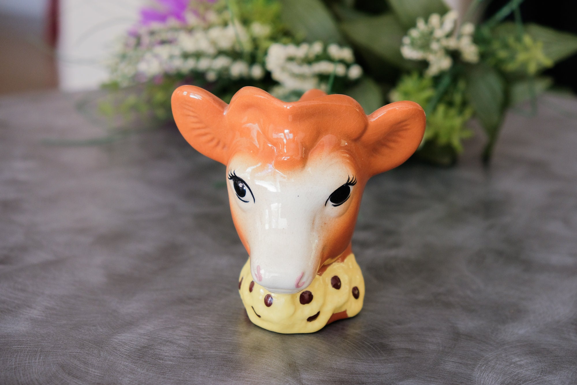Calf Creamer Coffee Milk Pitcher Porcelain Condiment Animal Lover ...