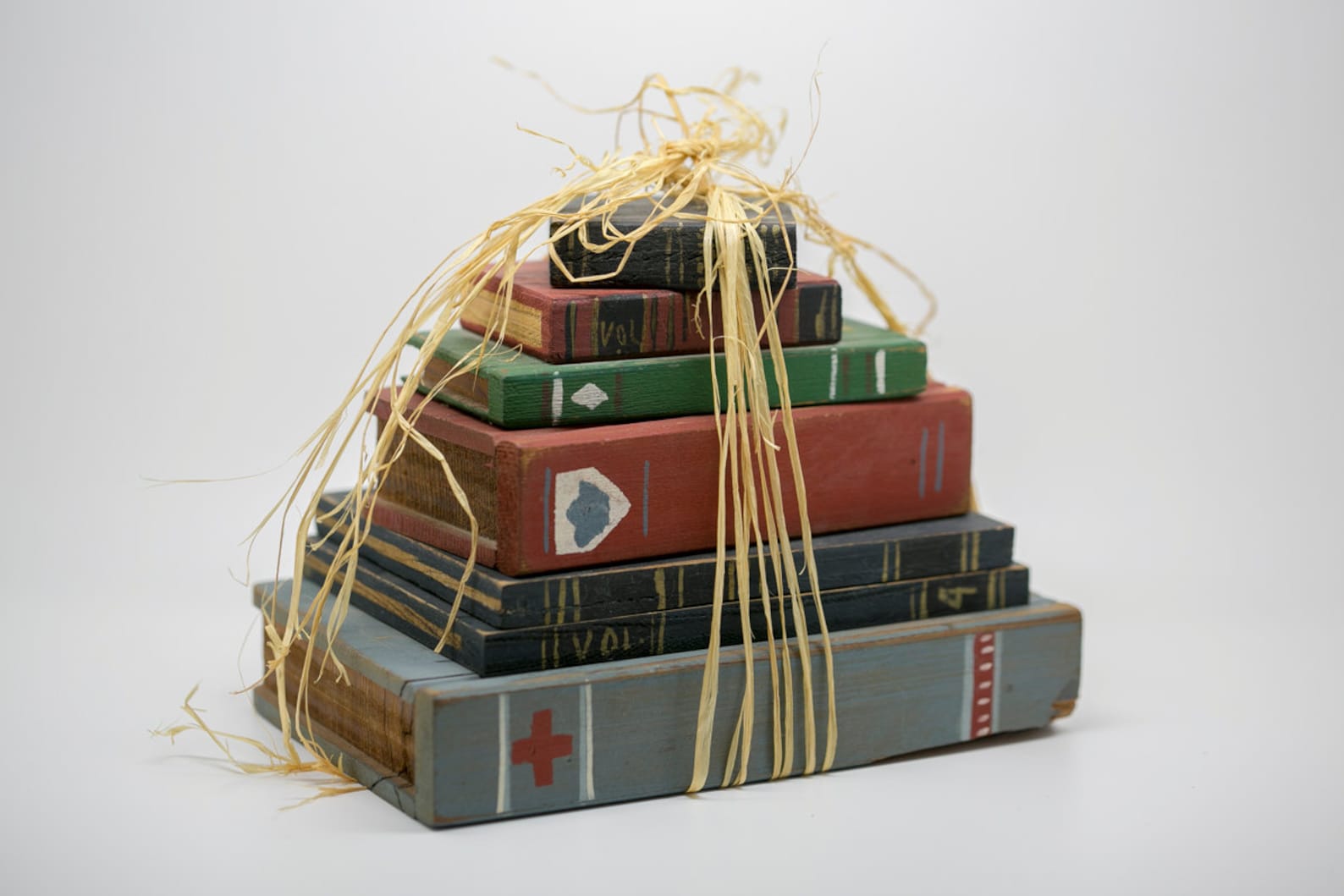 Antique Decor Books Vintage Stacked Mantel Library Office | Etsy