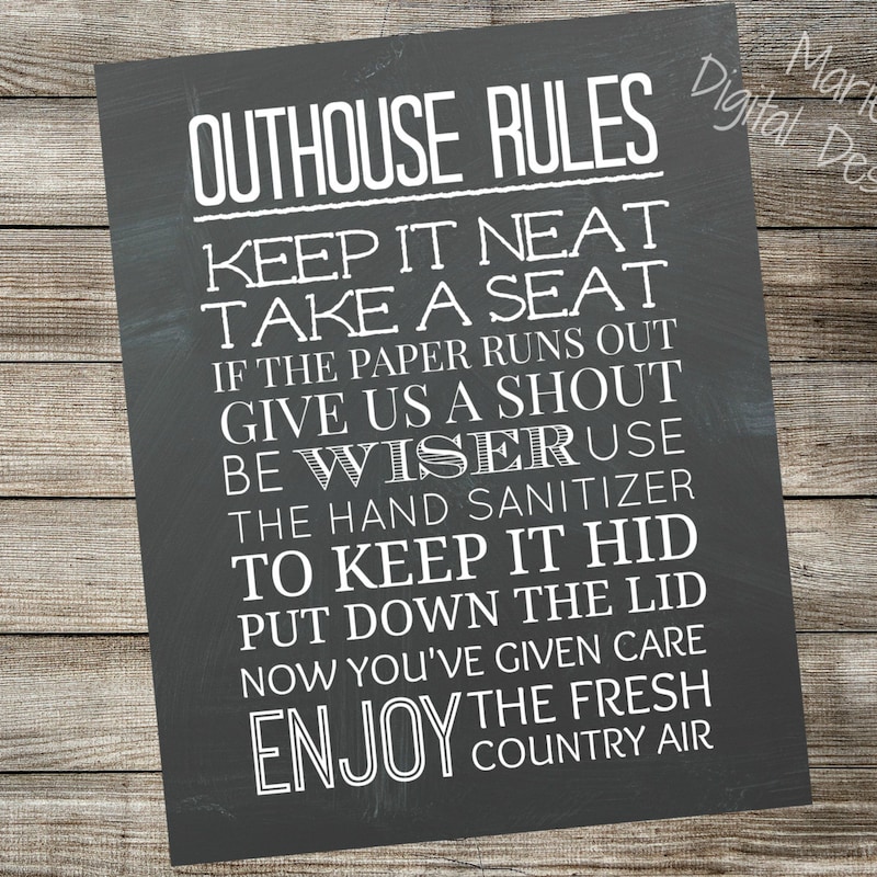 Outhouse Signs - Etsy