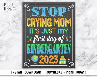 Stop Crying Mom Back to School Photo Prop Transitional - Etsy