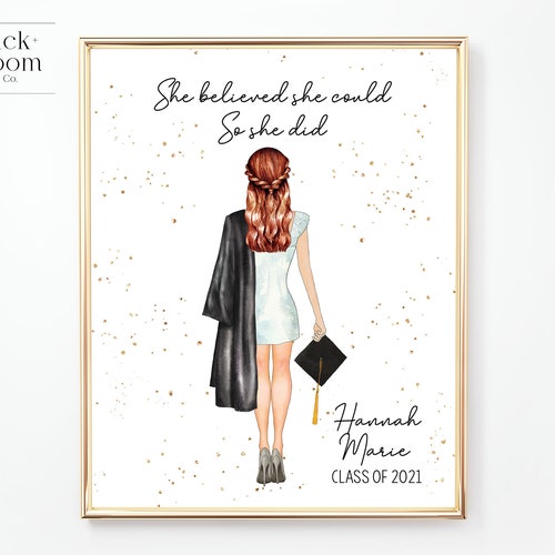 Personalized Graduation Print Graduation Gift for Her Custom - Etsy