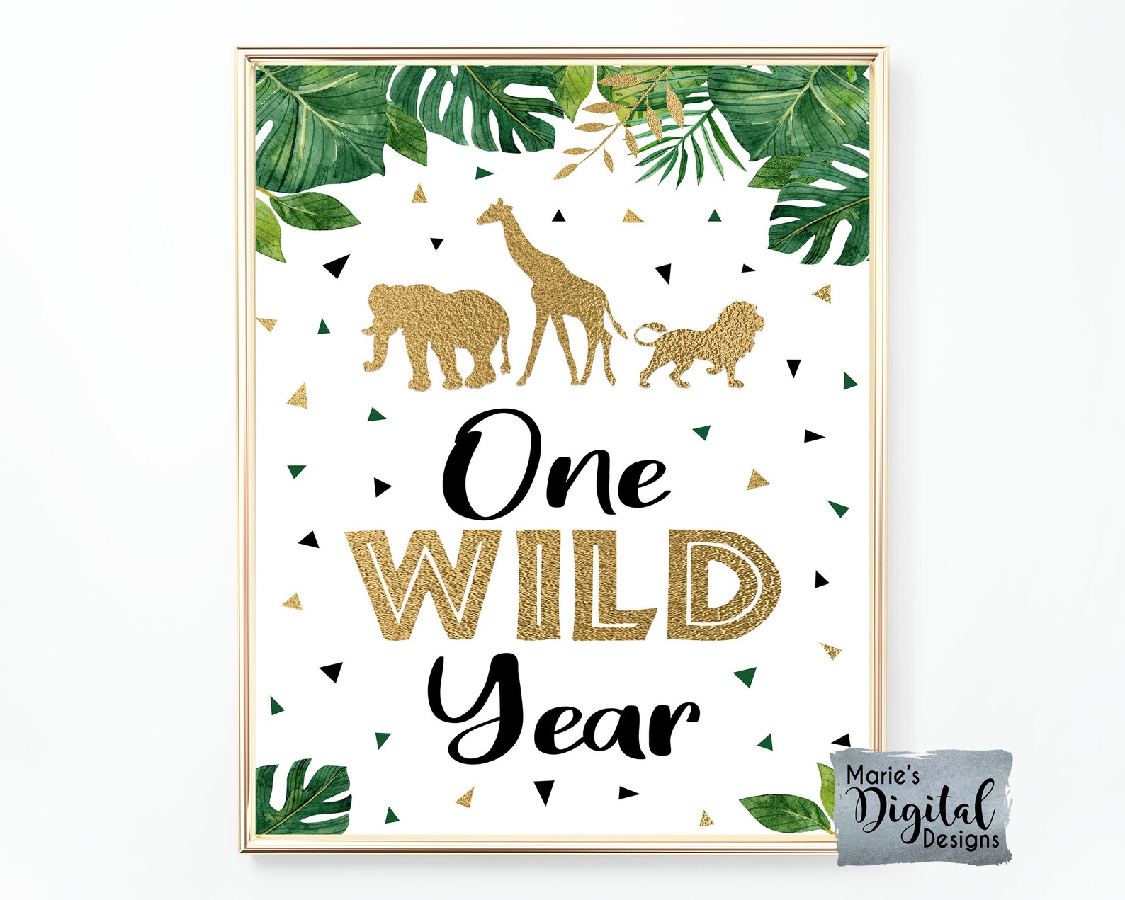 INSTANT DOWNLOAD One Wild Year Printable Birthday Sign 1st - Etsy