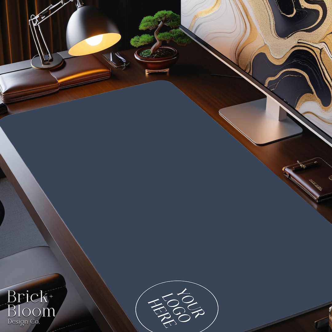 Custom Logo Desk Mat | Personalized Office Gift | Branded Corporate ...