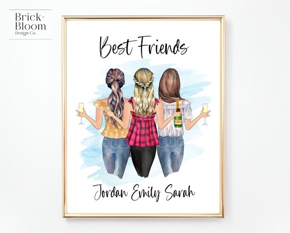 Drawings Of 3 Best Friends