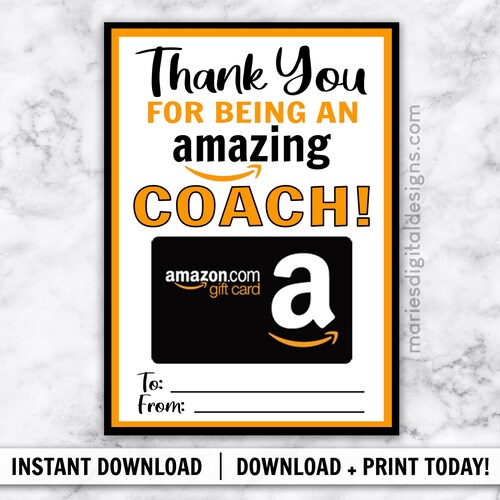 Printable/editable Soccer Coach End of Season Gift Card Holder - Etsy