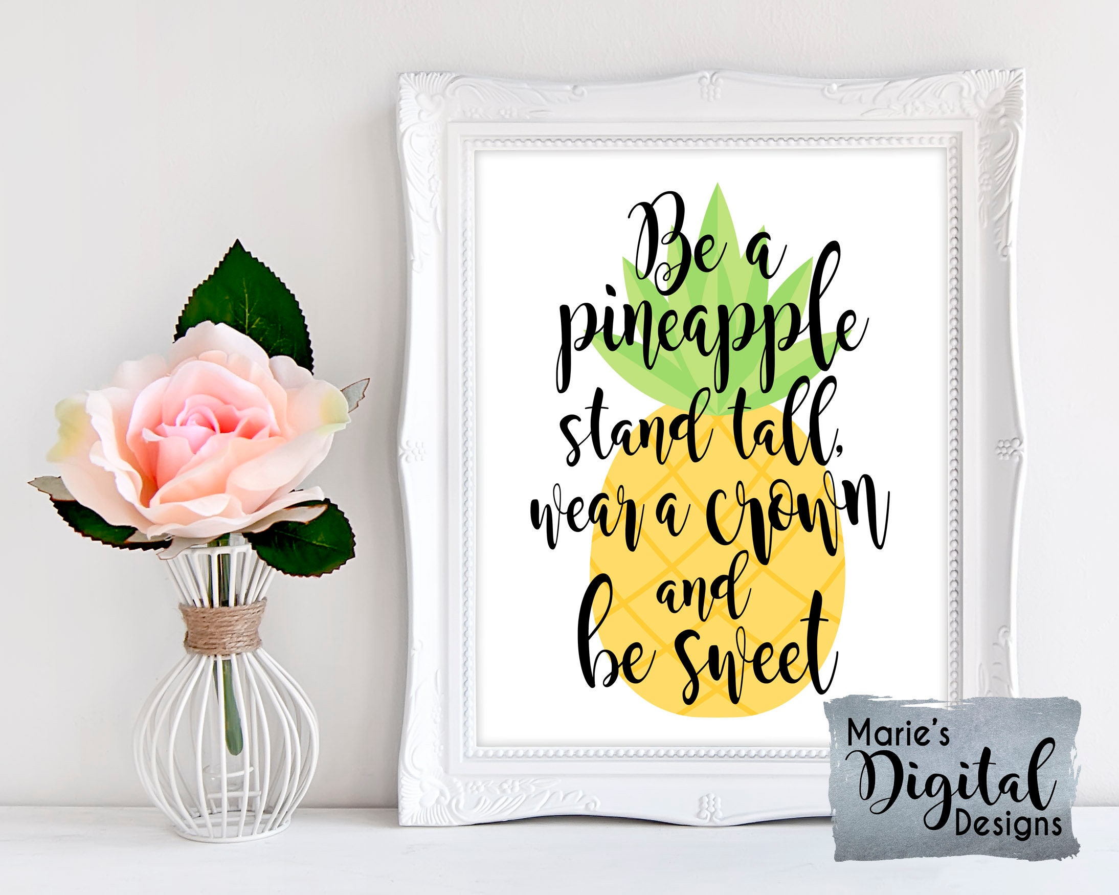 INSTANT DOWNLOAD Printable Be A Pineapple Stand Tall Wear A | Etsy