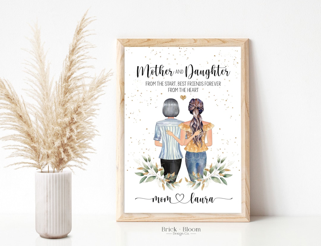 Custom Mother Daughter Portrait | PRINTABLE Personalized Mother's Day ...