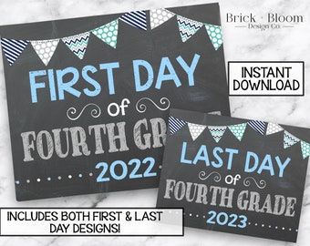 Last Day 4th Grade Sign - Etsy