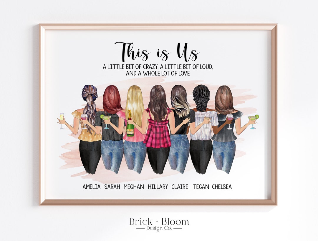 Custom Best Friend Portrait | This is Us PRINTABLE Personalized BFF ...