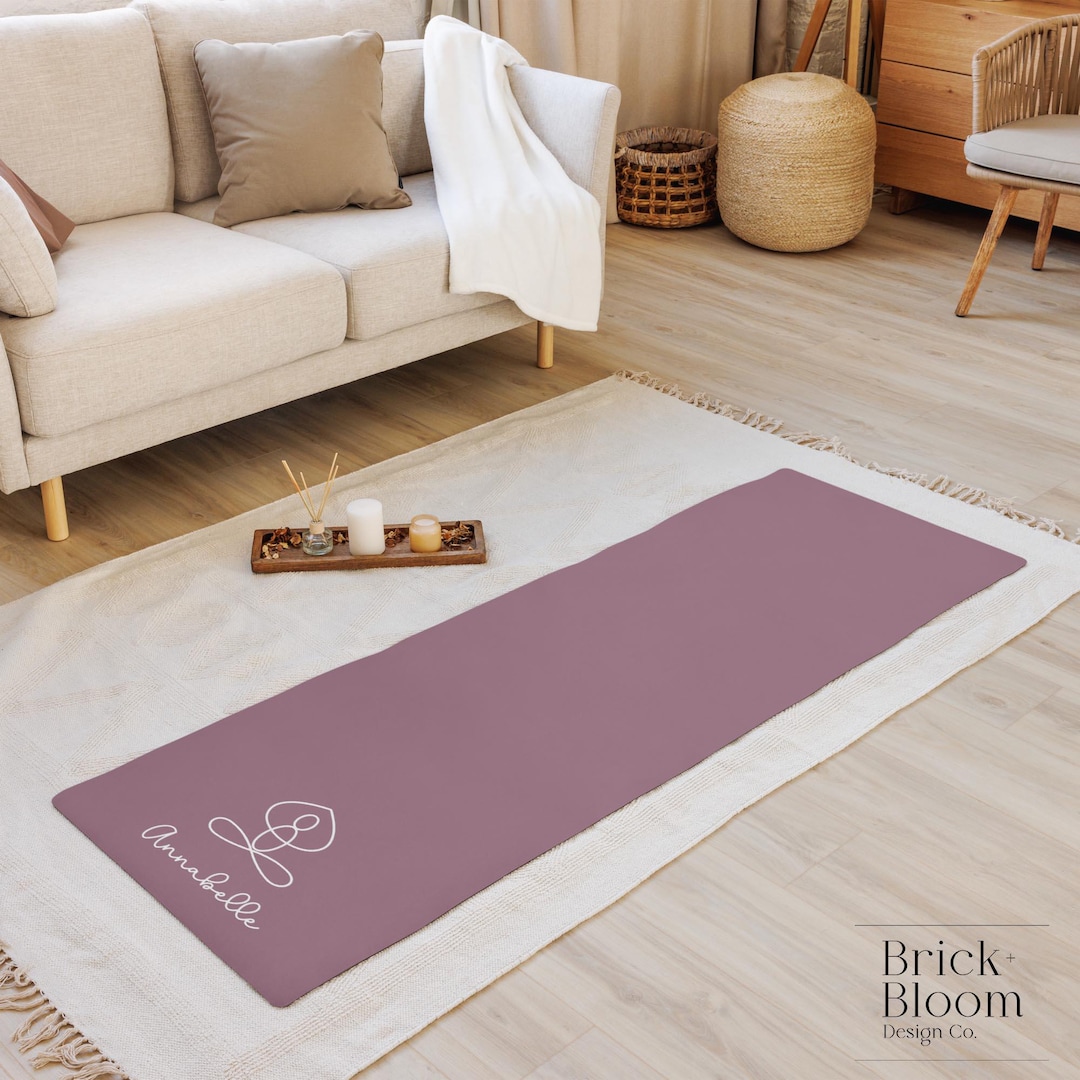 Personalized Yoga Mat | Custom Name Pilates Fitness Mat | Meditation ...