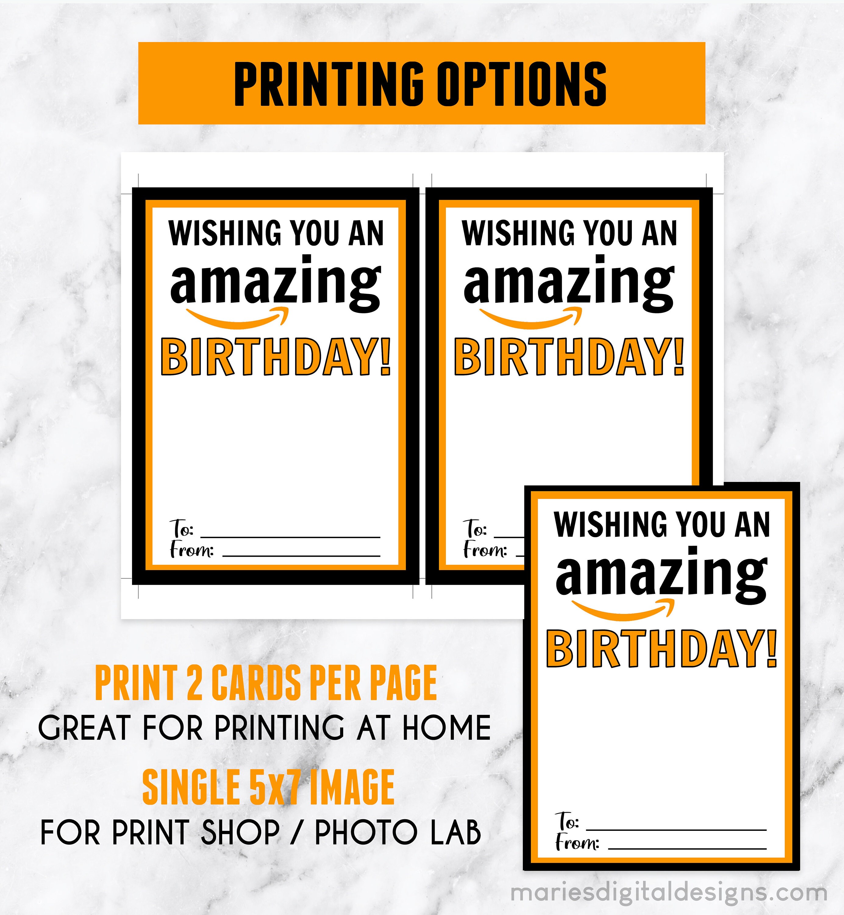 INSTANT DOWNLOAD | Wishing You an Amazing Birthday | Amazon Gift Card ...