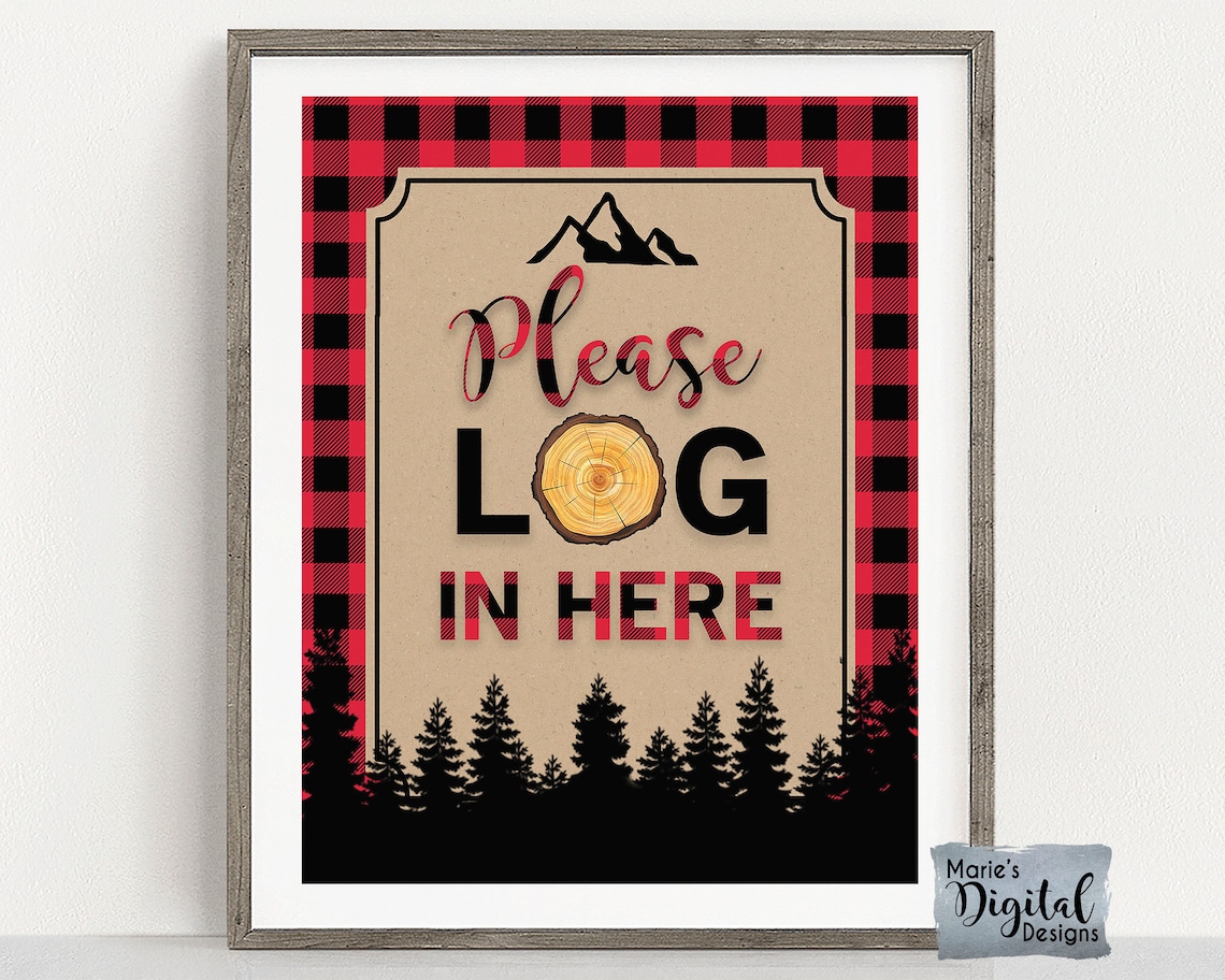 INSTANT DOWNLOAD Please Log In Here Printable Guest Book | Etsy