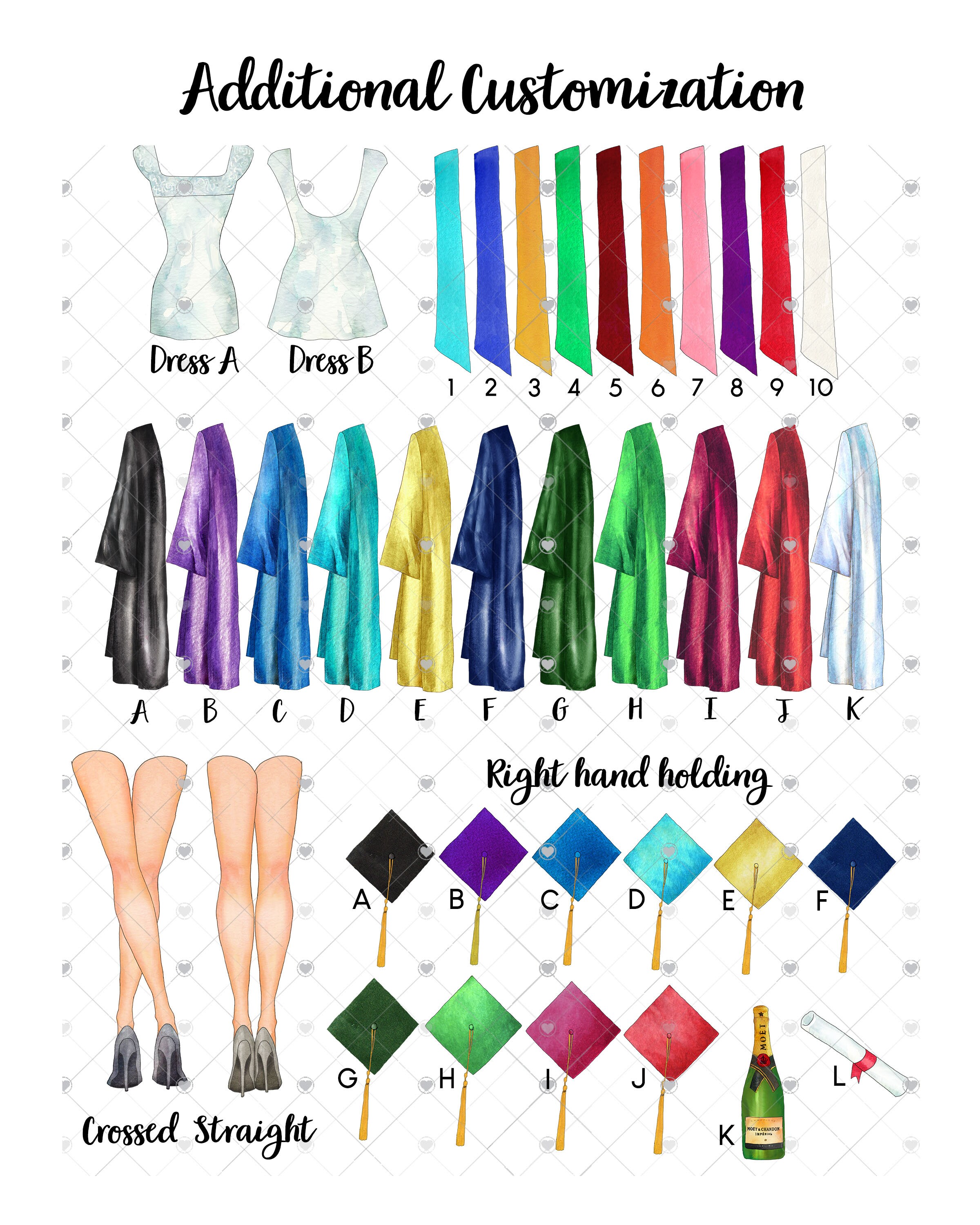 Custom Graduation Portrait PRINTABLE Personalized Grad Gift - Etsy