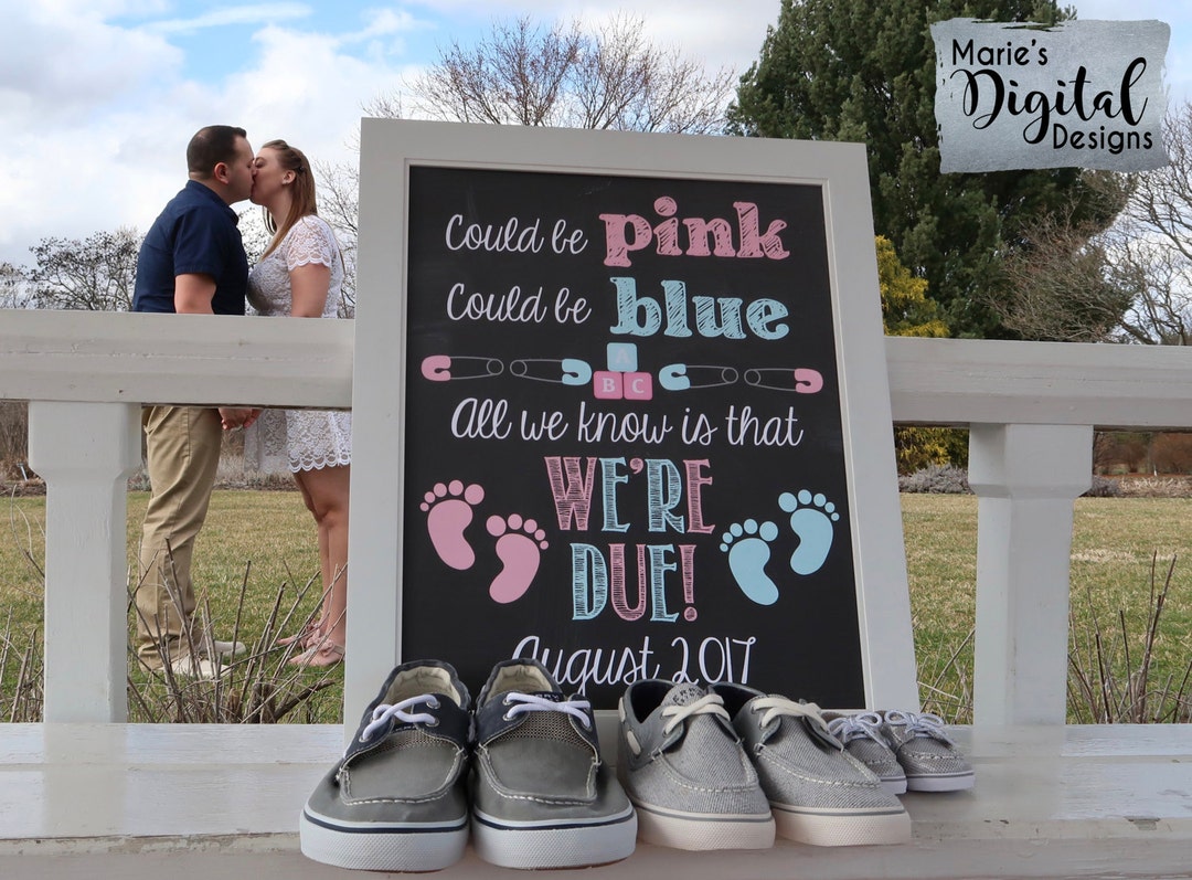 PRINTABLE Could Be Pink Could Be Blue All We Know is That We're Due ...