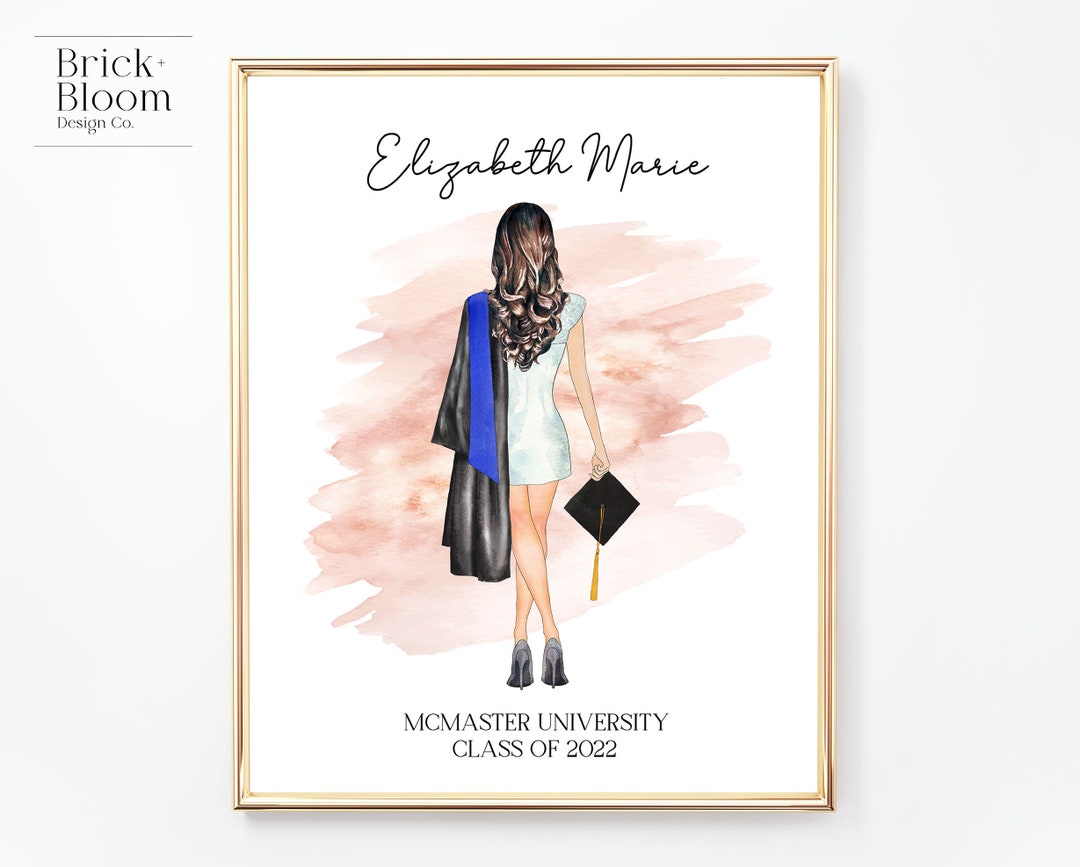 Custom Graduation Portrait | PRINTABLE Personalized Grad Gift ...