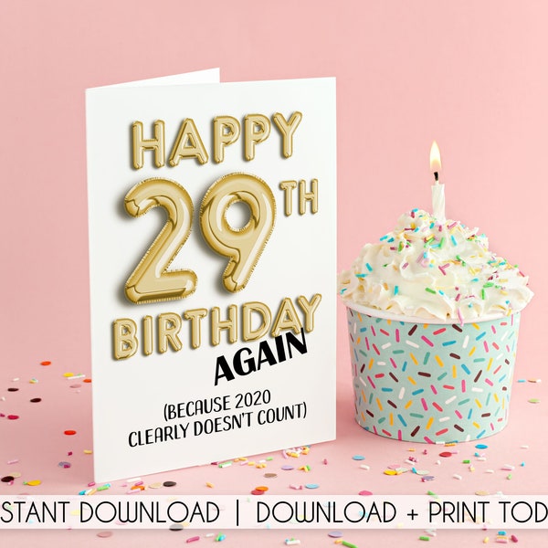29th Birthday Again - Etsy