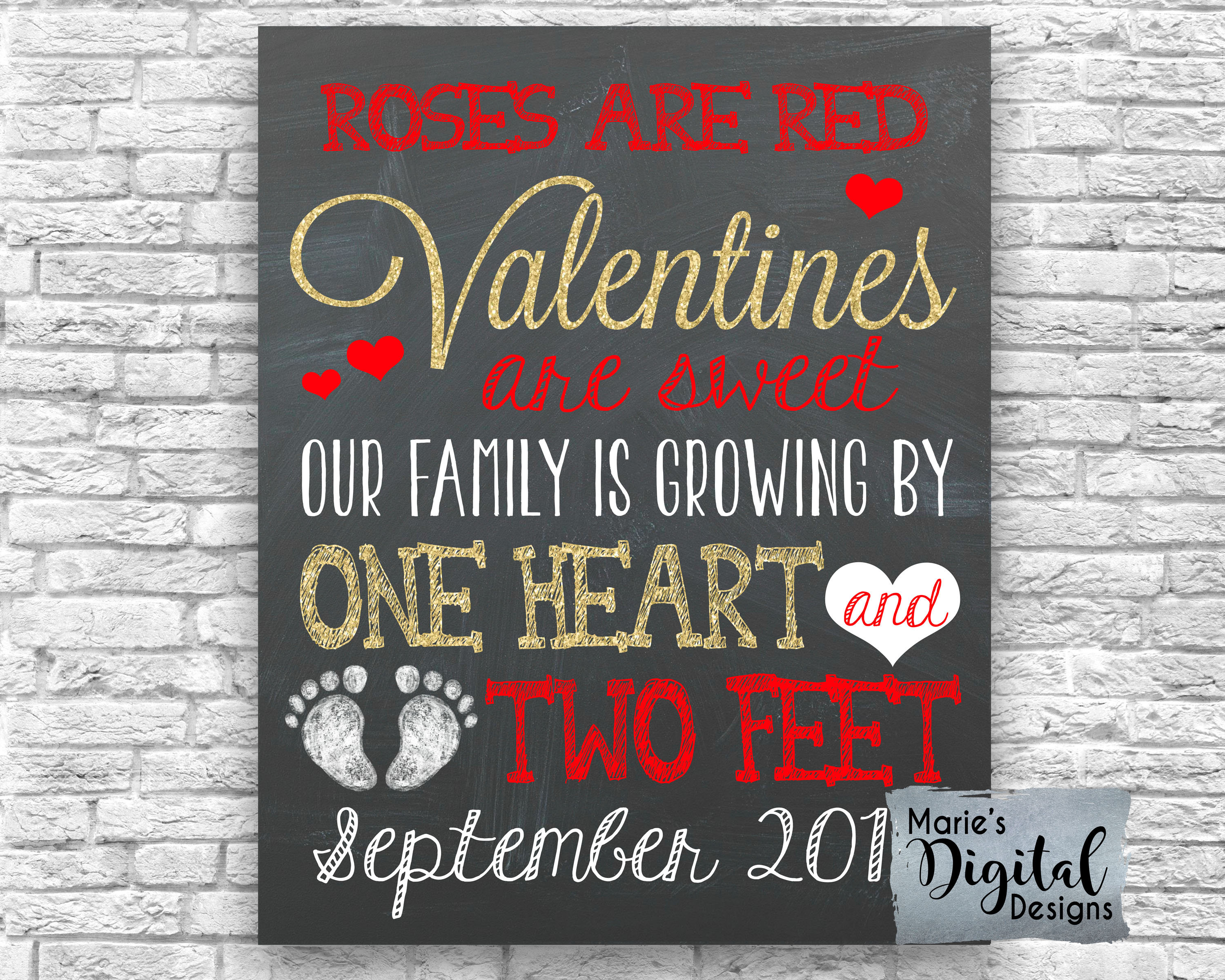 PRINTABLE Roses Are Red Valentines Are Sweet / Family Growing - Etsy Canada